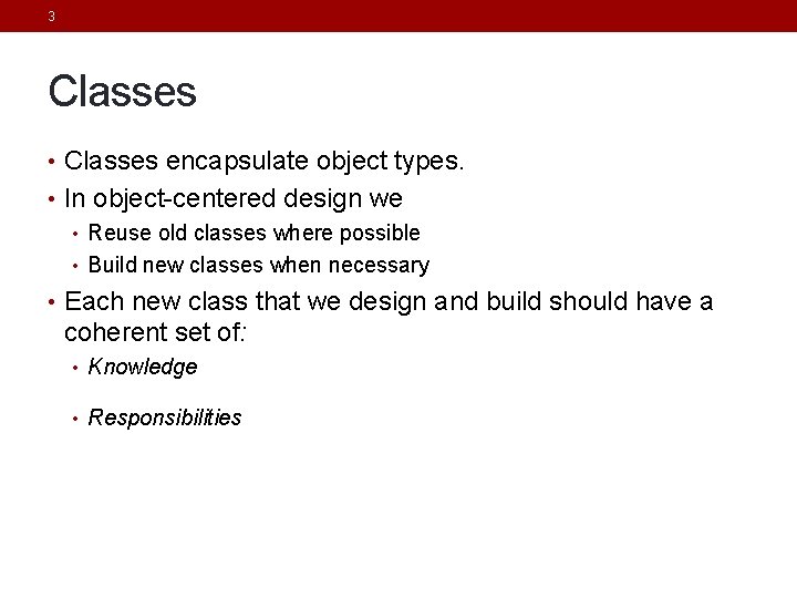 JAVA Classes Objectives Be able to define new