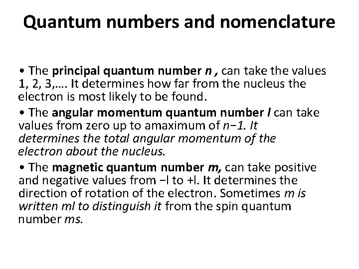 Lecture 2 Atomic Orbitals Wavefunction The Quantum Theory