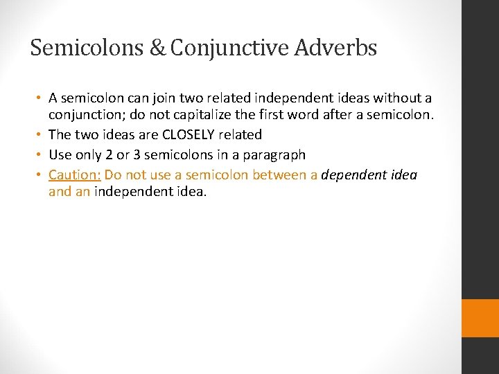 Coordination Subordination and Conjunctive Adverbs 3 Types of