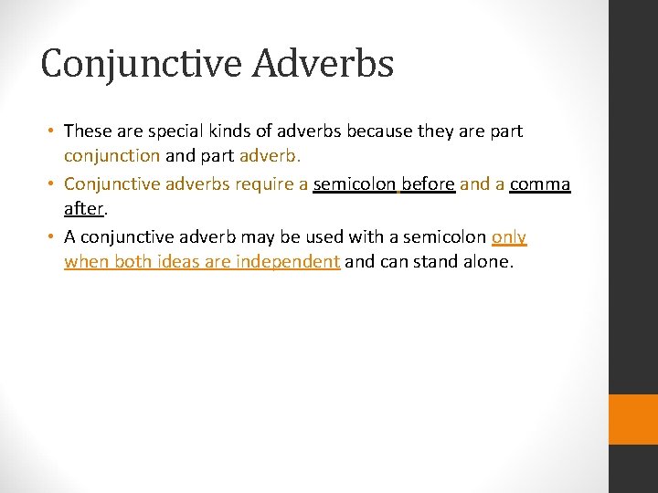 Coordination Subordination and Conjunctive Adverbs 3 Types of