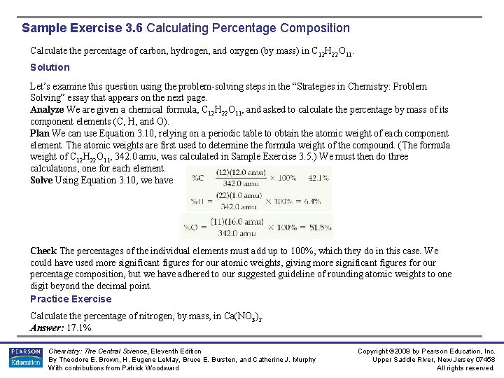 Sample Exercise 3 1 Interpreting and Balancing Chemical
