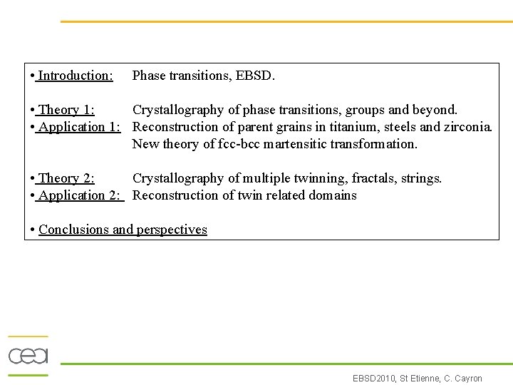 Crystallographic reconstruction methods to study phase transformations by