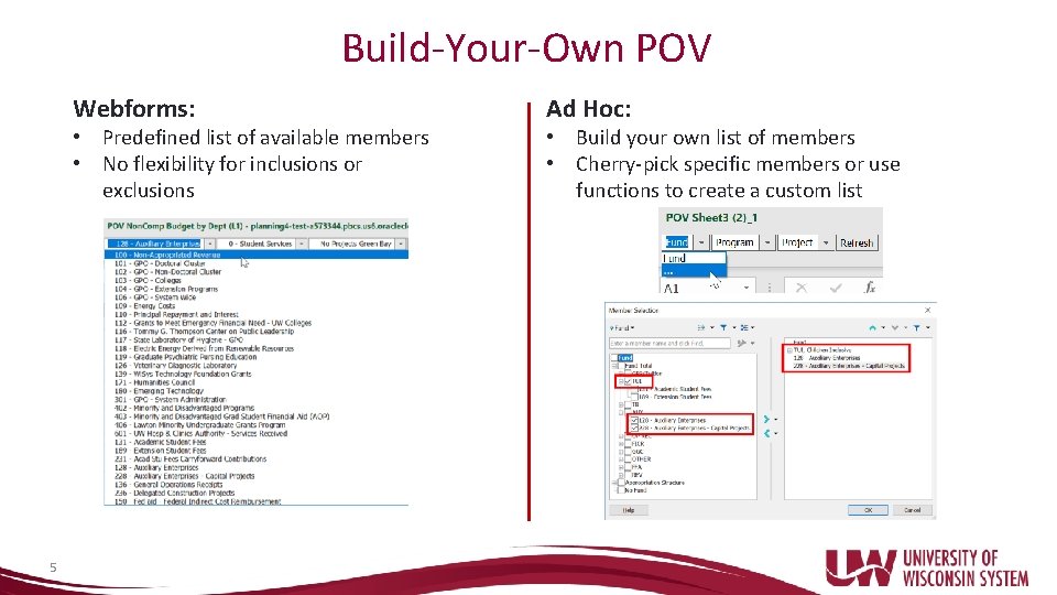 Plan UW Implementation Smart View Webforms and Ad