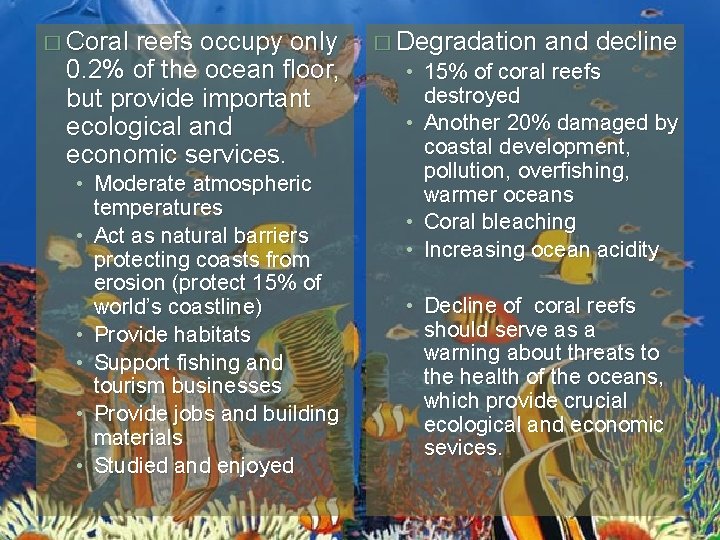 Aquatic Biodiversity Core Why Should We Care about