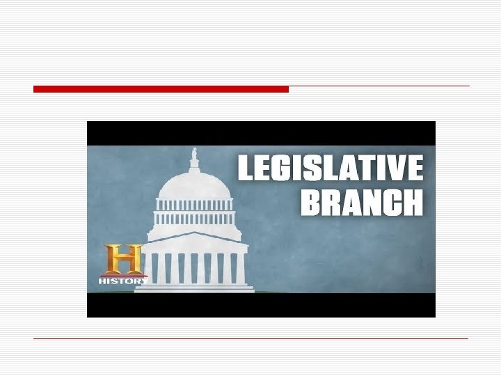 The Legislative Branch Article I BELL RINGER o