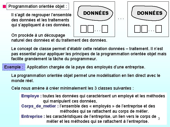 Classes et objets Types de donnes abstraits programmation