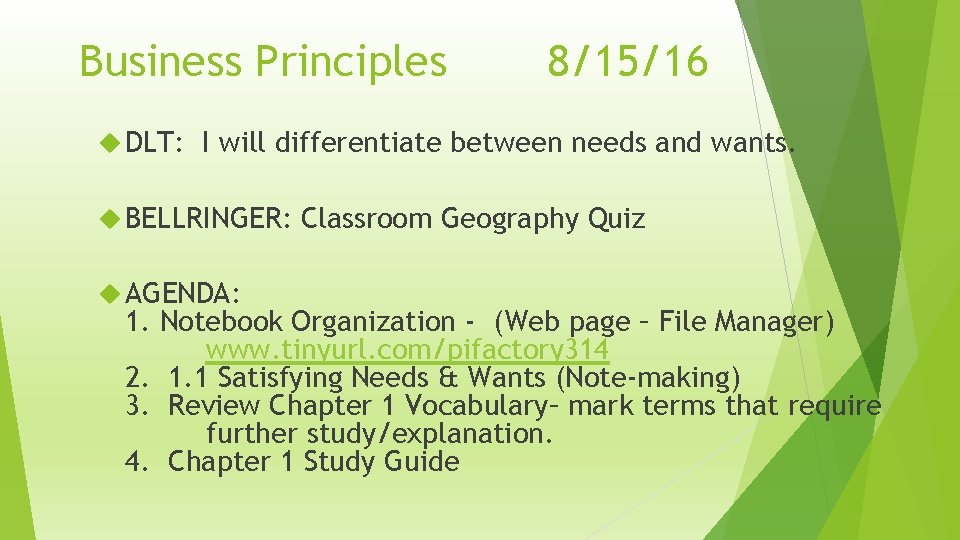 Business Principles Ms Kathi Reed 2016 2017 Business