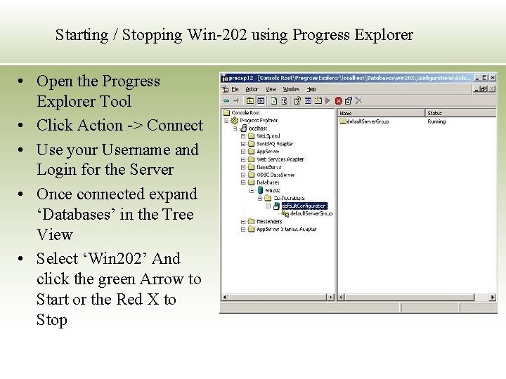 Win 202 Database Administration Introduction Welcome to Open