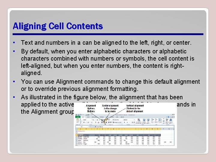 Formatting Cells and Ranges Lesson 4 Objectives Formatting
