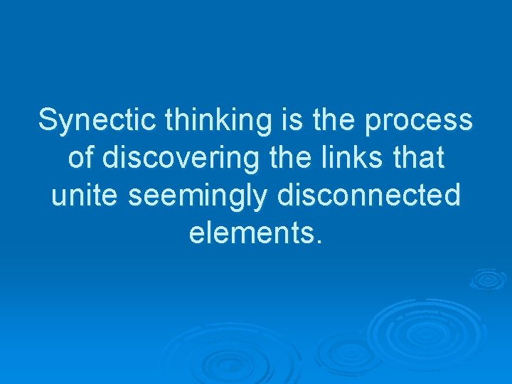 INTRODUCTION TO DESIGN SYNECTICS http www wcboe k