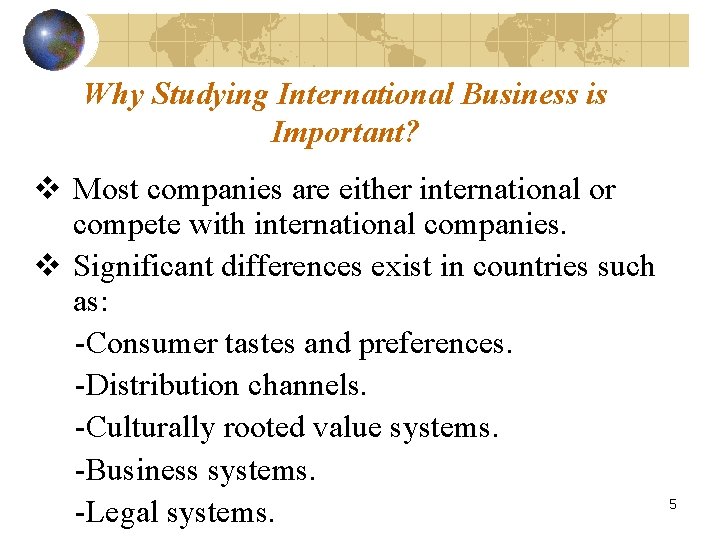 Chapter One Globalization and International Business 1 Introduction