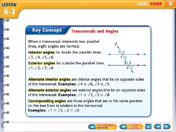 Main Idea New Vocabulary NGSSS Key Concept Transversals
