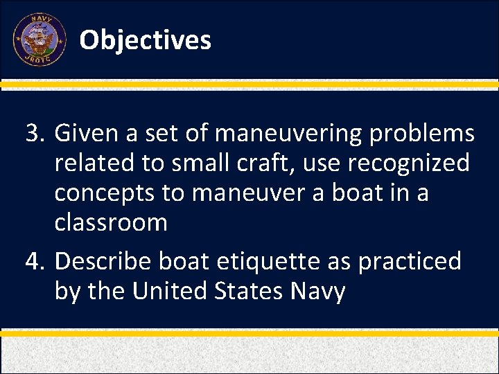 Module 3 Naval Skills Unit 3 Basic Seamanship