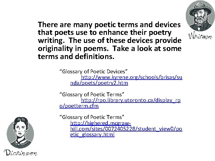 POETIC DEVICES WEB QUEST Adapted from http www