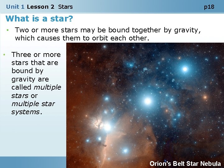 Unit 1 Lesson 2 Stars Big Idea The