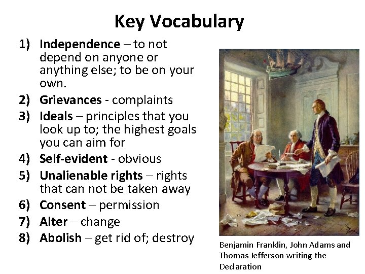 DBQ Declaration of Independence Document Analysis Questions The