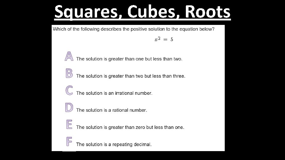 ROUND 1 Rational Irrational Numbers Rational Numbers Rational