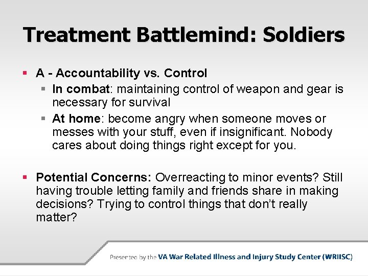 Psychological Effects of Combat Stress and Potential Problems