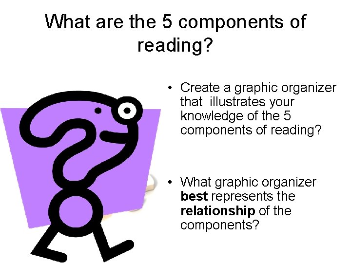 Five Components Of Reading ELAR Curriculum Department October