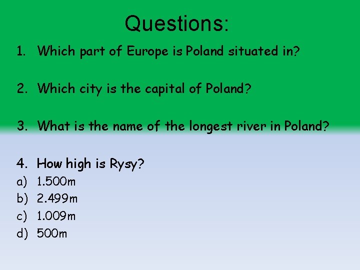 A few facts about Poland Geography History National