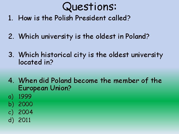 A few facts about Poland Geography History National