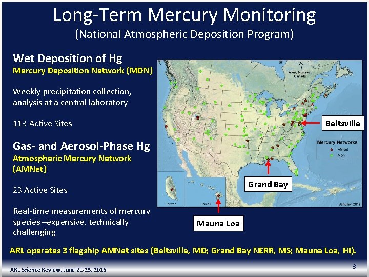 Atmospheric Mercury Measurements Winston Luke Noaaair Resources Laboratory
