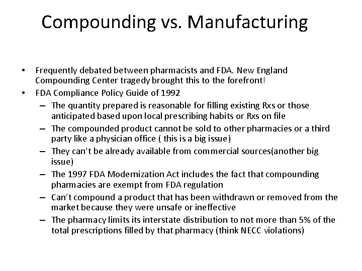 Review of Federal Pharmacy Laws Joe Bruno Presentation