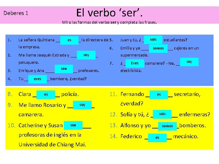 ESPAOL I 021101 Sesin 8 Lugares de trabajo