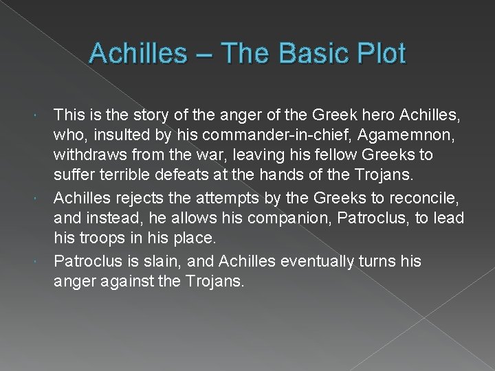 Introduction to The Iliad By Homer The Iliad