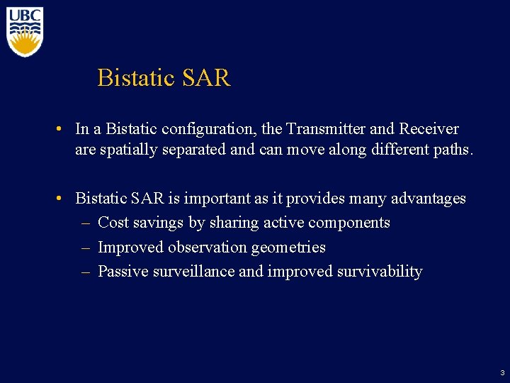 THE UNIVERSITY OF BRITISH COLUMBIA Digital Processing Algorithms