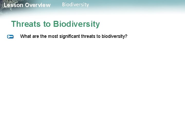 Lesson Overview Biodiversity Lesson Overview 6 3 Biodiversity