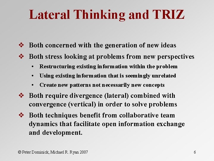 Theory of Inventive Problem Solving TRIZ Genrich Altshuller