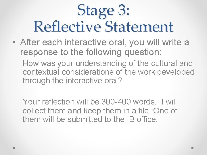 APIB English 12 Part I Works Interactive Oral