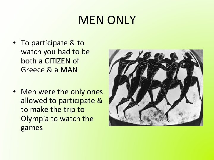 Ancient Greece The Olympics 776 B C E
