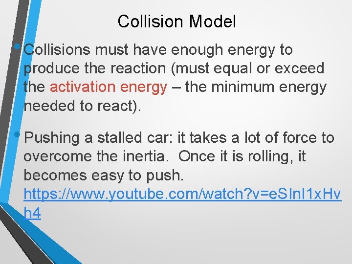 Chapter 17 Rates of Reaction EQUILIBRIUM Collision Theory