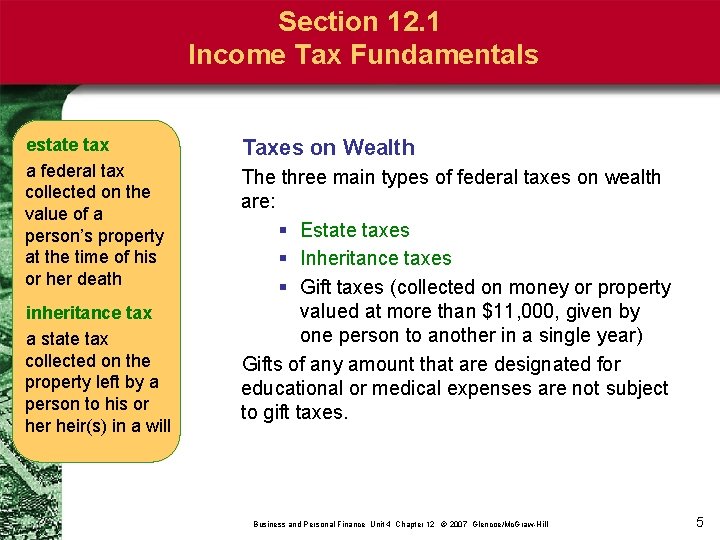 Business and Personal Finance Unit 4 Chapter 12