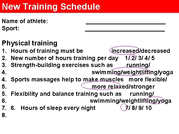 Revision Modal verbs Choose the proper modal verbs