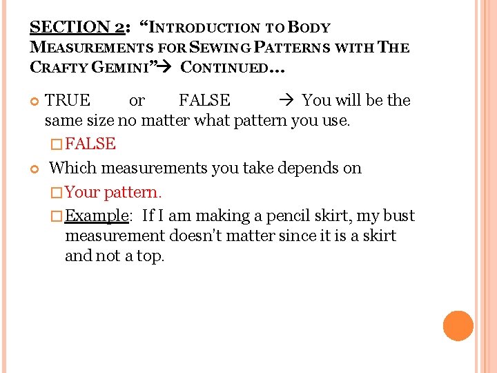 TAKING MEASUREMENTS Fashion Design Mrs Abbey TODAY Pick