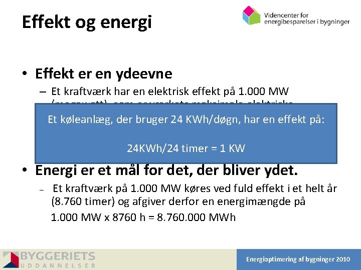 Effekt og energi De fossile brndsler kul olie