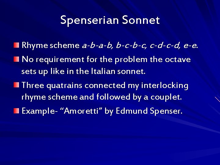 Poetry Introduction Sonnets Italian Petrarchan Sonnet Created by