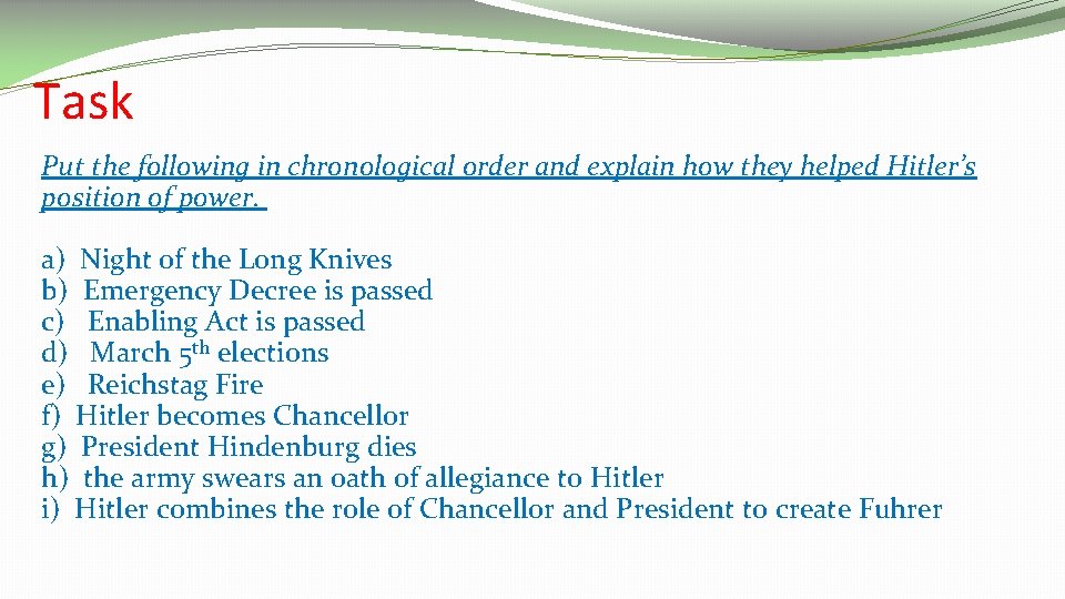 Starter Hitlers consolidation of power http www bbc