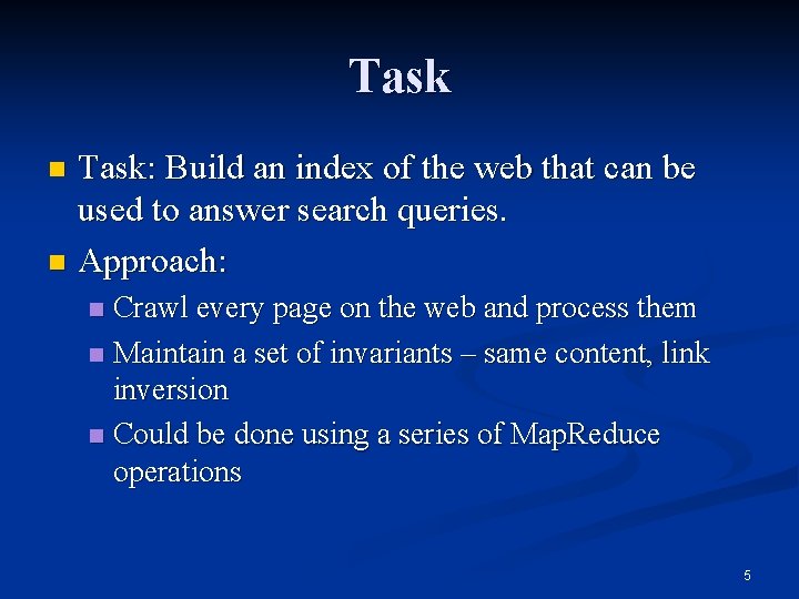 Largescale Incremental Processing Using Distributed Transactions and Notifications