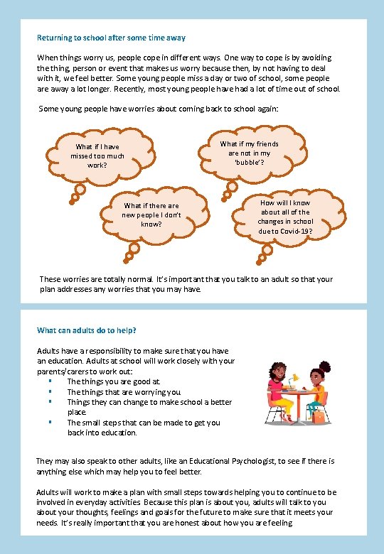 Are you feeling worried about going to school