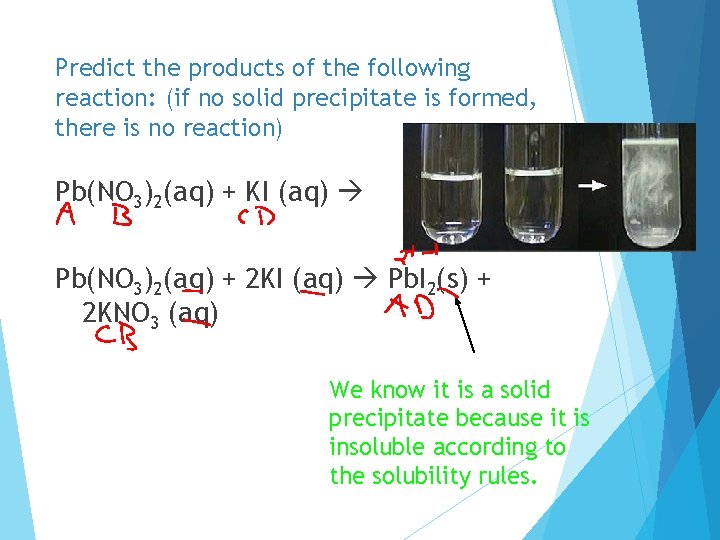 Solubility Rules and Precipitation Reactions Chapter 7 Reactions
