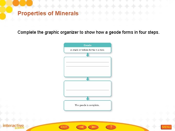 Minerals and Rocks Table of Contents Properties of