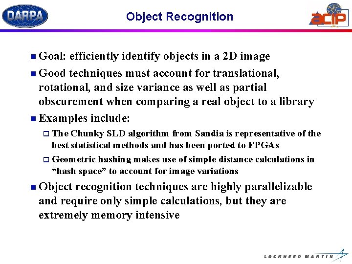 Efficient Memoization Strategies for Object Recognition with a Efficient Memoization Strategies for Object Recognition with a
