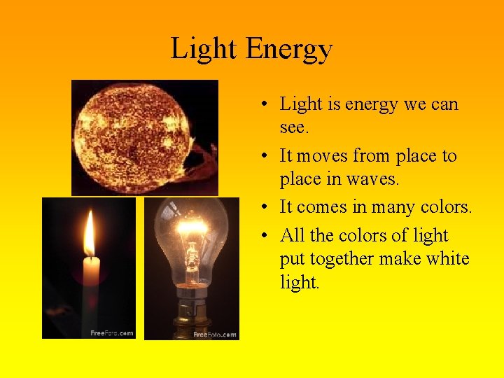 Ch 18 Forms of Energy Vocabulary energy mechanical