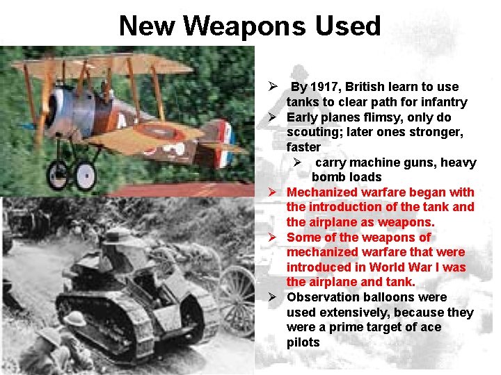 THE FIRST WORLD WAR 1914 1918 Objectives 1