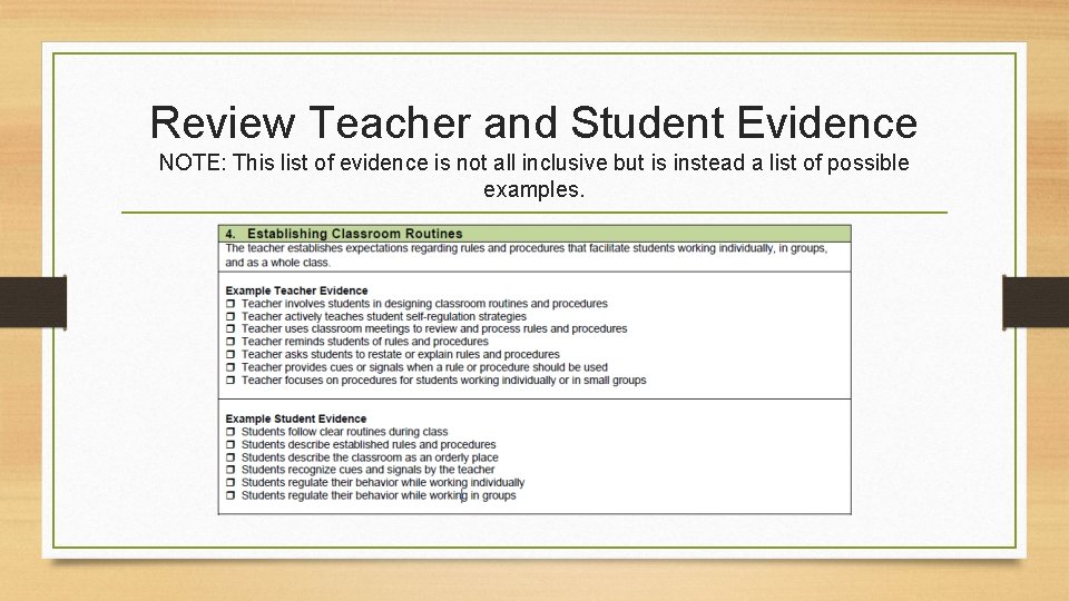 Establishing Classroom Routines Design Question 6 Element 4