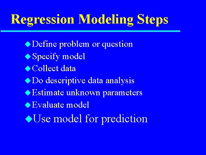 Regression Analysis Multiple Regression CrossSectional Data Learning Objectives